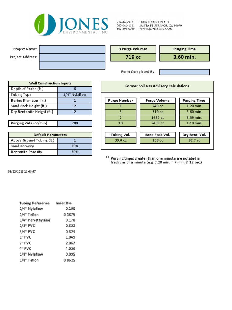 Purge Volume Calculator v3 | PDF