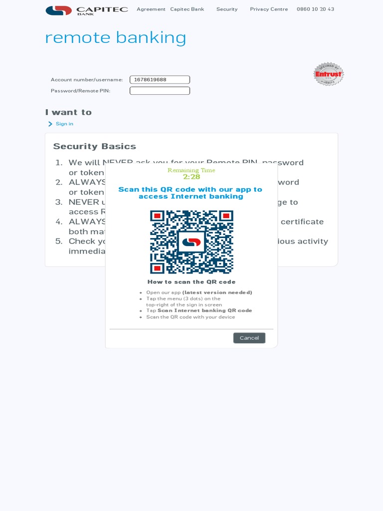 Internet Banking Capitec Bank | PDF | Computers