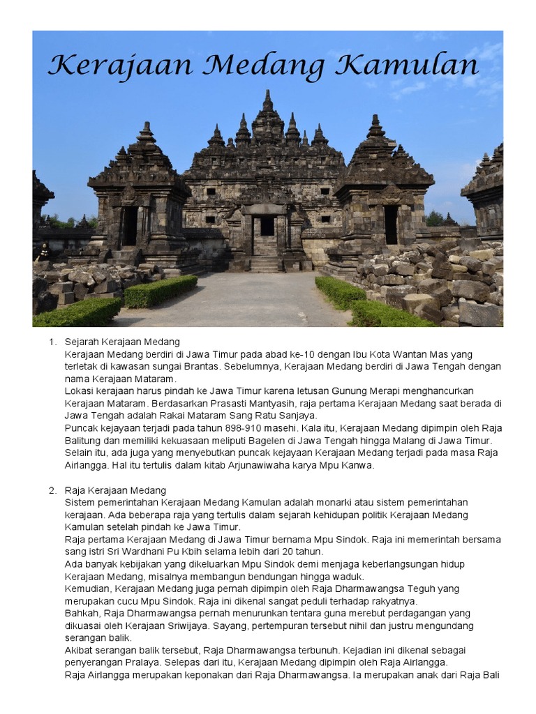 Sejarah Kerajaan Medang | PDF