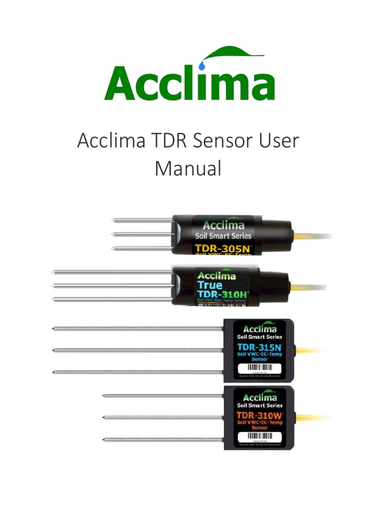 Acclima TDR Sensor User Manual REV 8 25 2021 | PDF | Home & Garden ...