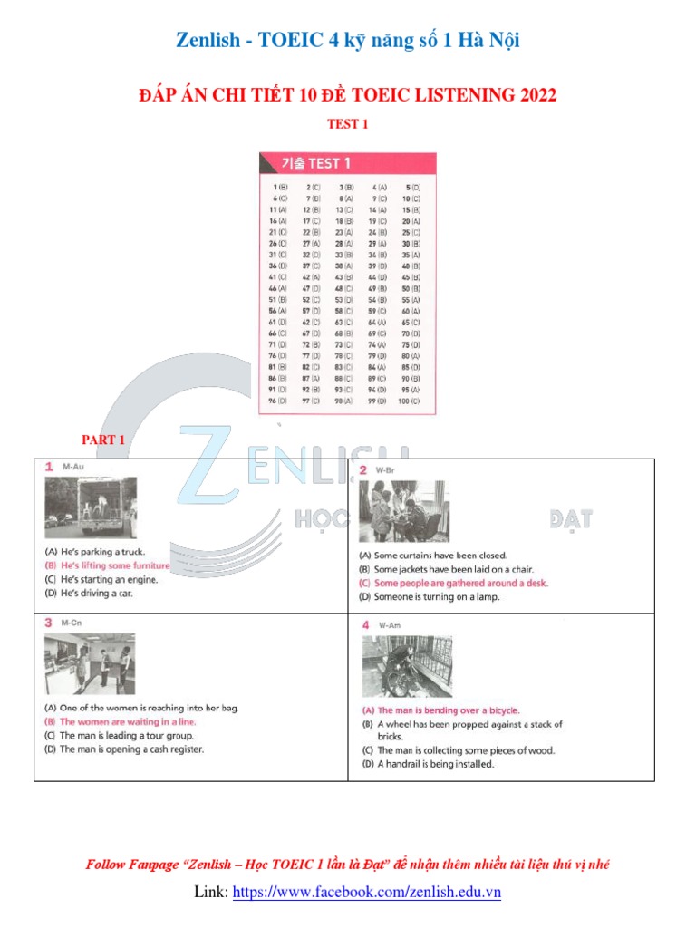 Đáp Án - Ets 2022 LC | PDF