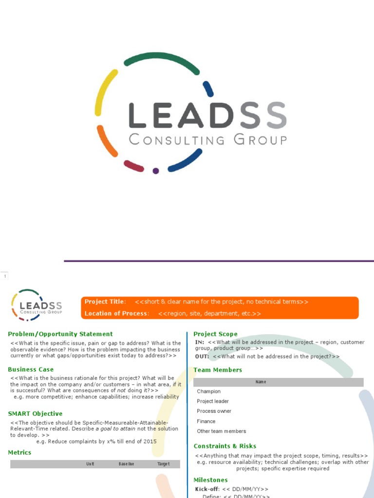 Project Charter 2015 | PDF | Performance Indicator | Business