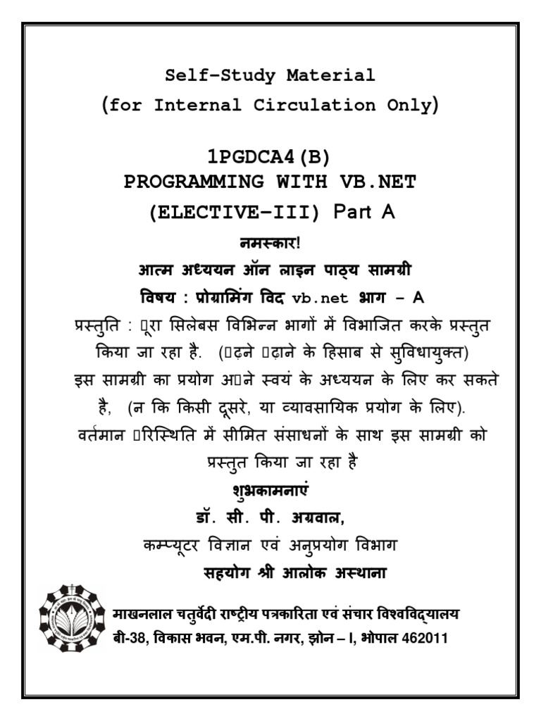 Part-I-Programming-with-VB-.Net_ | PDF