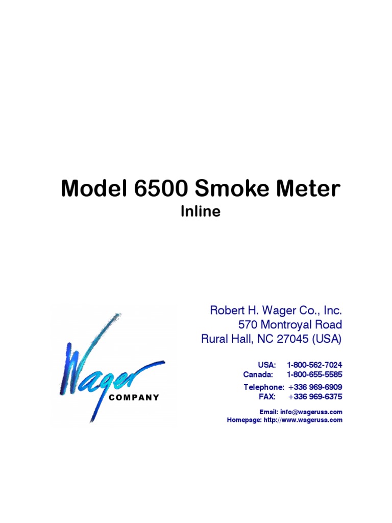 Model 6500 Smoke Meter Overview | PDF