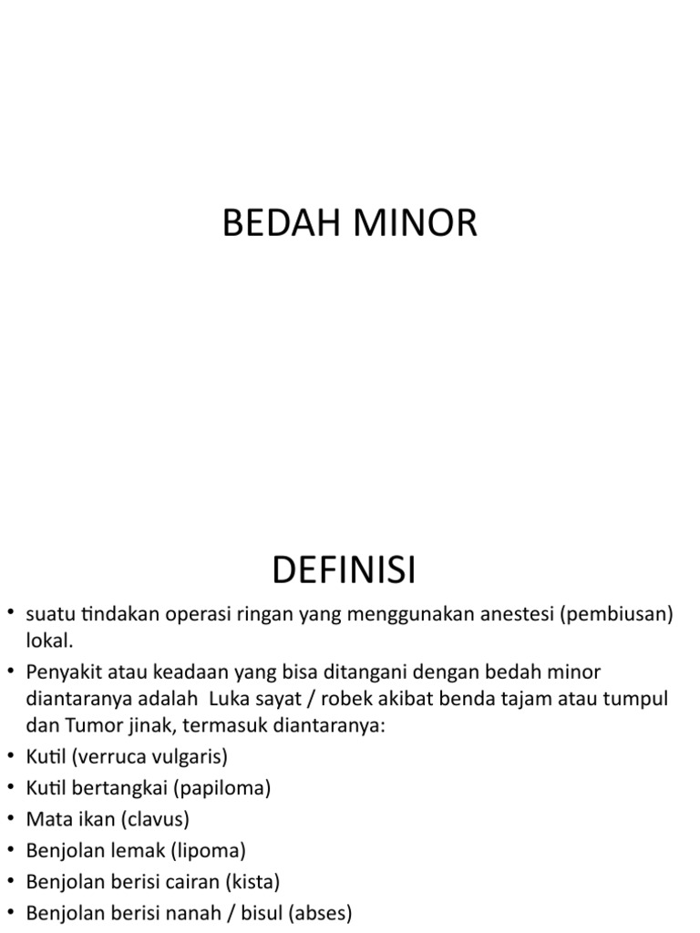 Materi Bedah Minor | PDF
