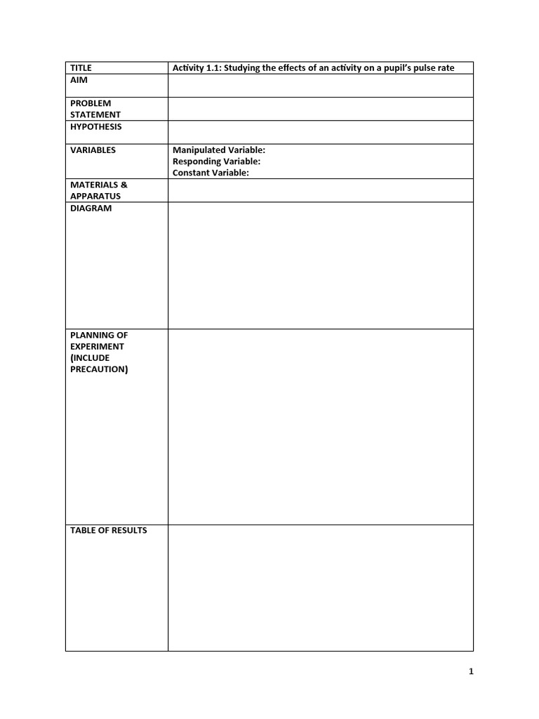 F4 BIO EXP MODULE - Student's Copy - Complete | PDF | Experiment ...
