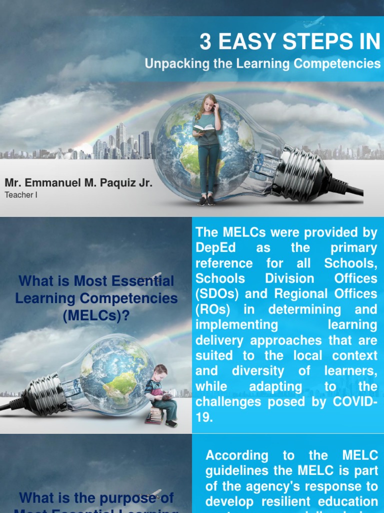 Unpacking of MELCs | PDF | Learning | Teaching