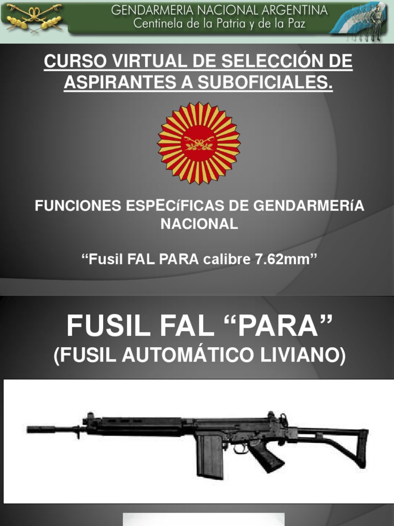 Iv 6.fusil Fal para Cal 7.62 MM | PDF | Rifle | Revista (armas de fuego)