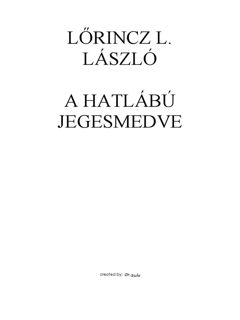 A Hatlábú Jegesmedve | PDF