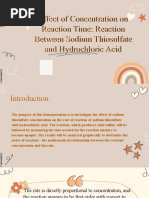 Rate of Reaction of Sodium Thiosulphate and HCL | PDF | Reaction Rate ...