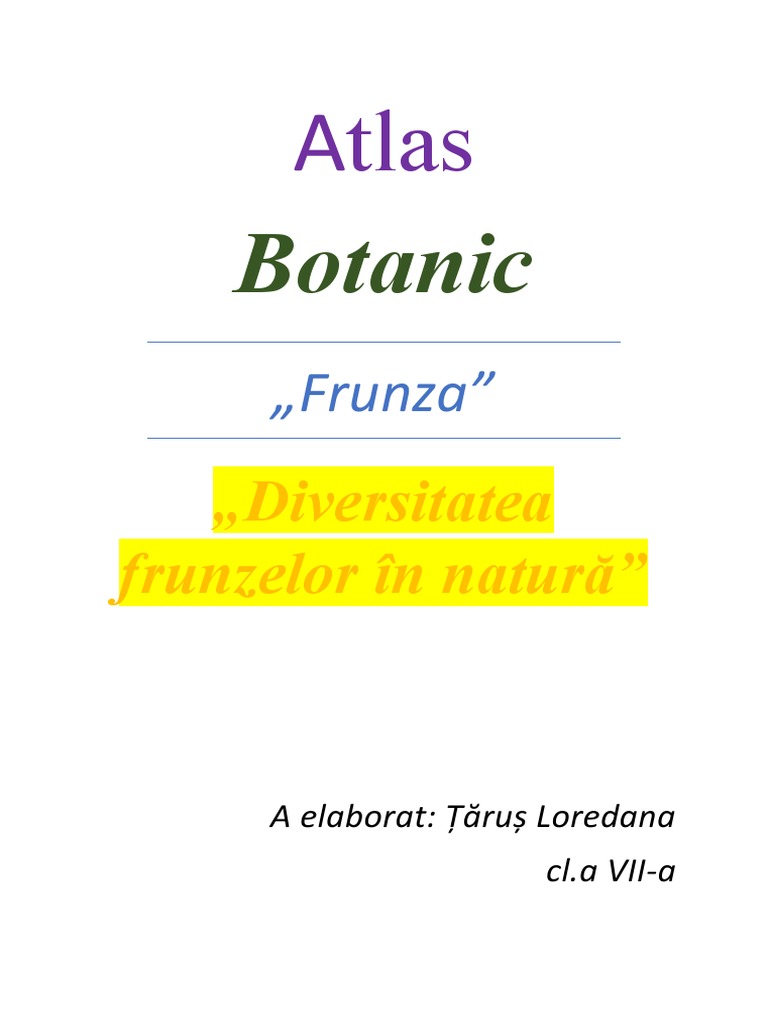 Atlas Botanic | PDF