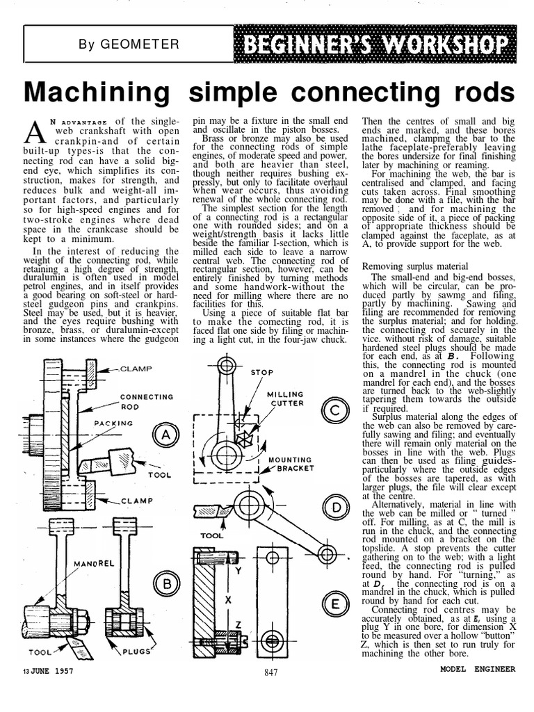 2925-Machining Simple Connecting Rods | PDF | Machining | Manufactured ...