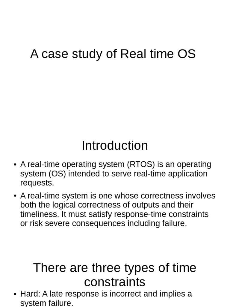 Case Study of RTOS and Embedded Devices | PDF | Raspberry Pi | Arduino