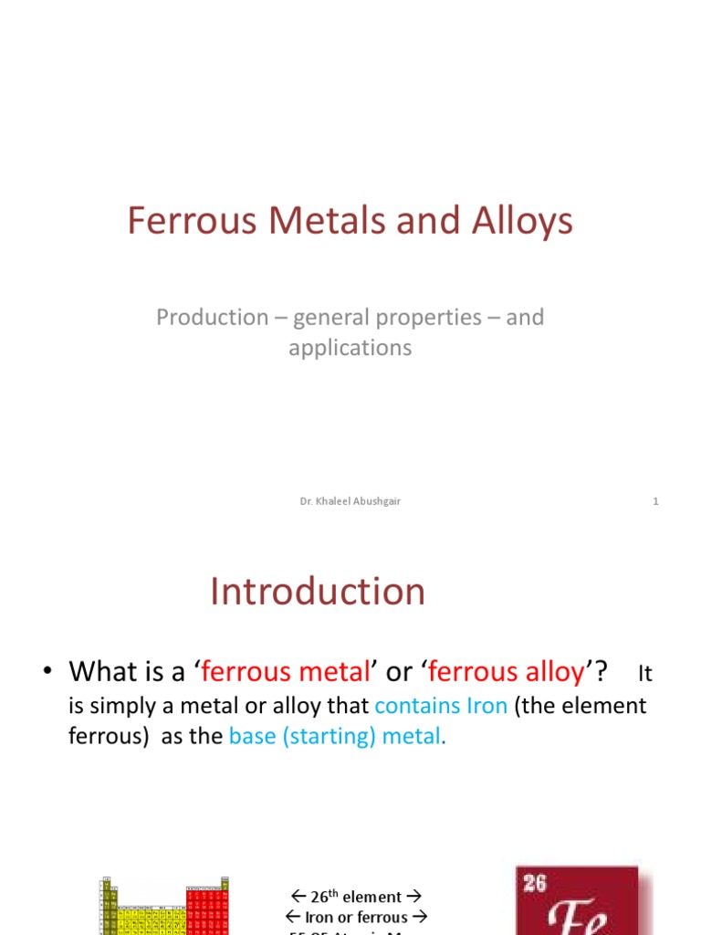 Chapter 05 Ferrous Metals | PDF