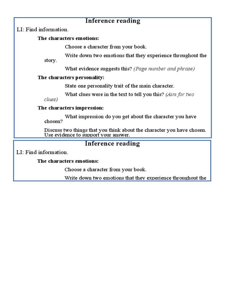 Generic Inference Reading Questions | PDF | Psychology | Psychological ...