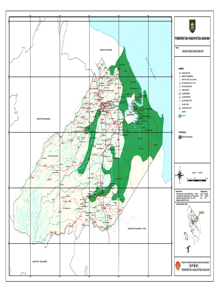 Peta Rawan Banjir Kabupaten Asahan | PDF
