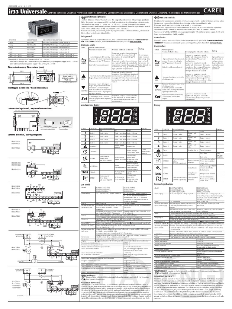 Ir33 Universale: Dimensioni (MM) / Dimensions (MM) | PDF