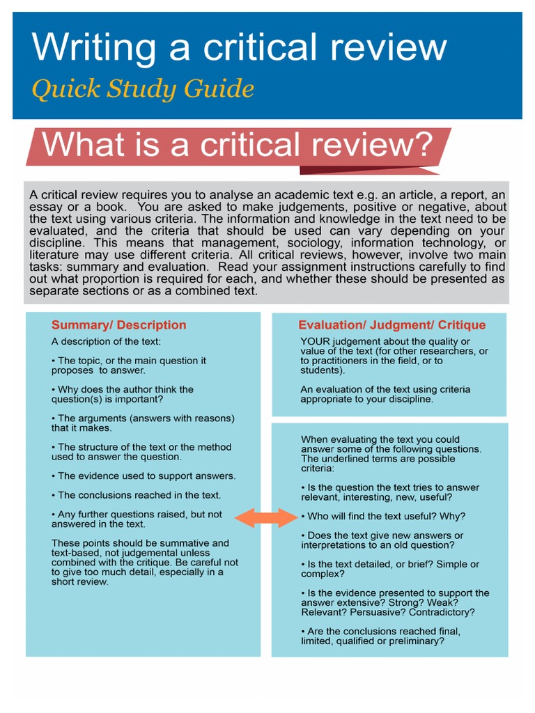 Writing Critical Review | PDF