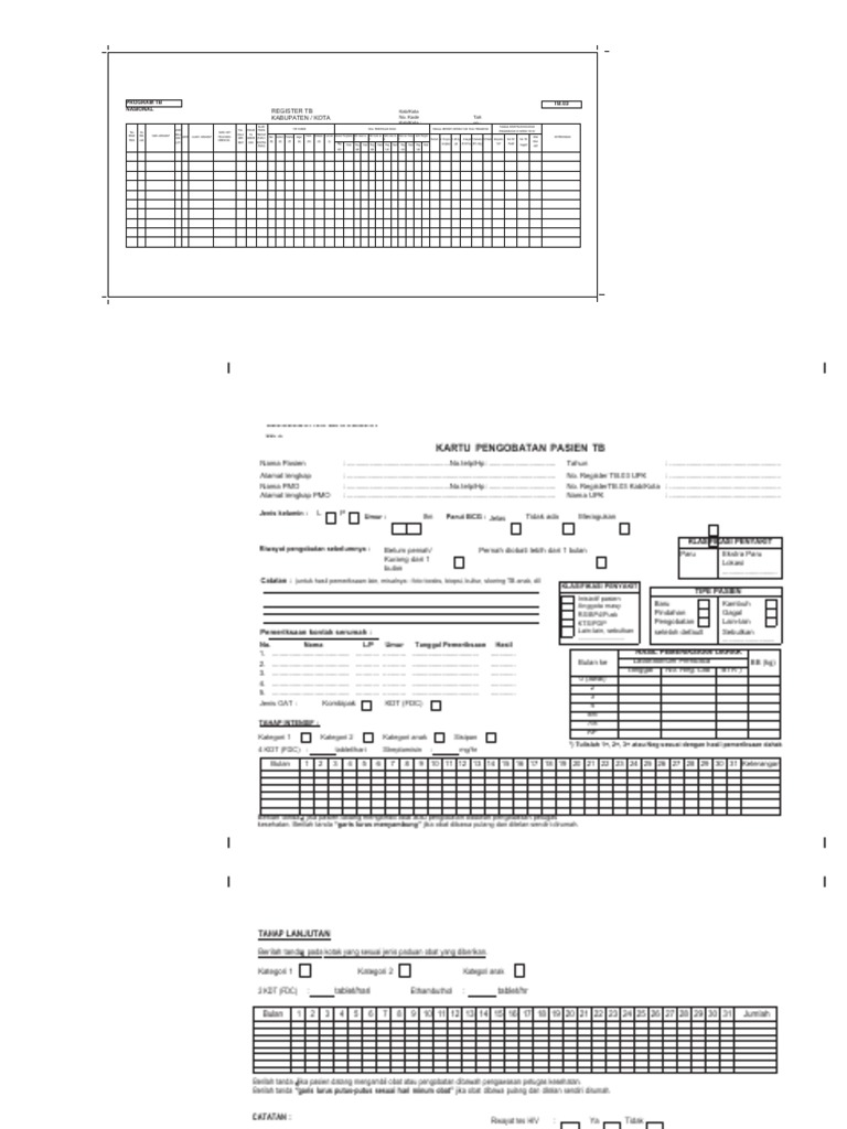 Register TB Kabupaten / Kota: TB.03 Program TB Nasional | PDF