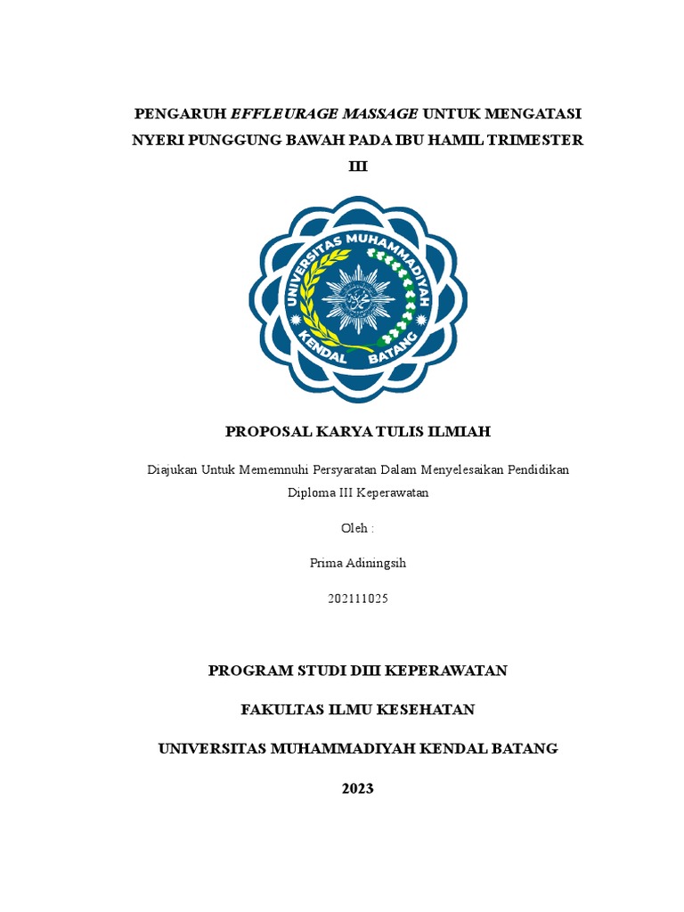 Effleurage Massage Reduksi Nyeri Hamil | PDF | Pengembangan Diri