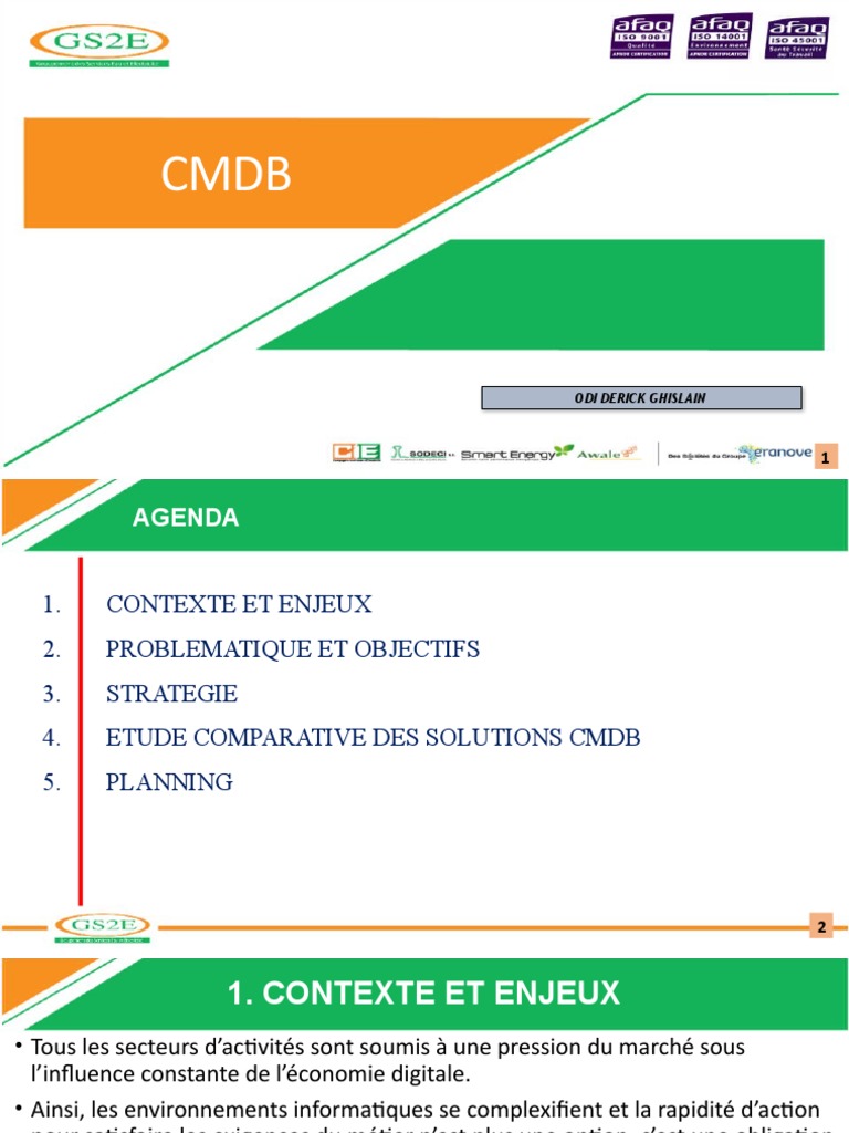 Presentation Projet CMDB | PDF