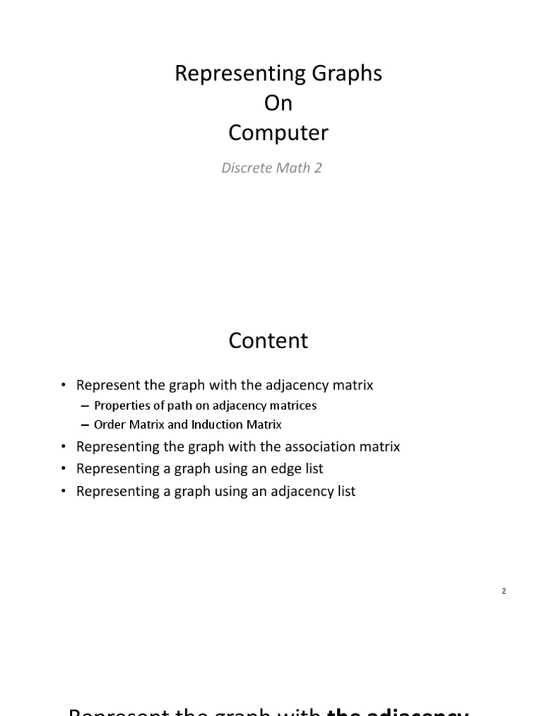 CH 02 | PDF | Vertex (Graph Theory) | Matrix (Mathematics)