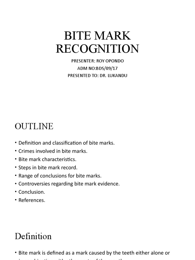 6 A - Bite Mark Recognition | PDF | Tooth | Dental Anatomy