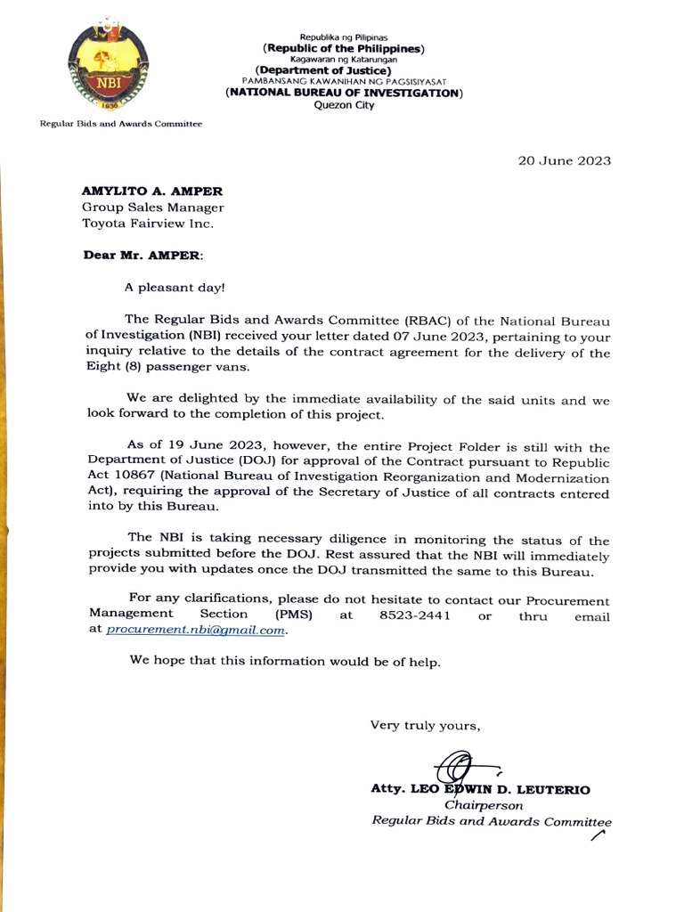 Letter-Reply To Toyota Fairview Inc | PDF | Crimes | Crime & Violence