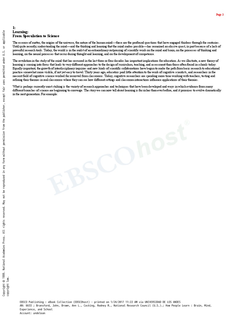 Bransford - How People Learn | PDF