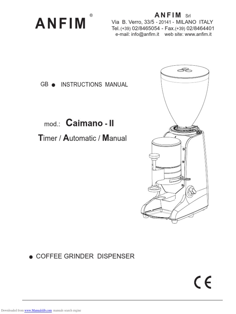 Anfim Caimano II | Download Free PDF | Grinding (Abrasive Cutting) | Manufactured Goods
