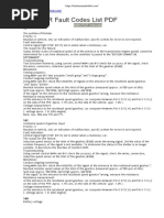 Fault Code List For Tachograph (TCO) Control Unit | PDF