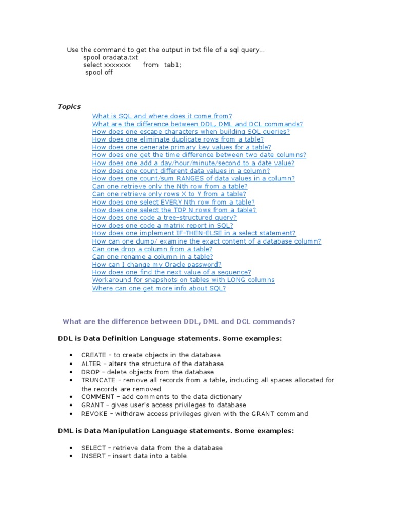 Most Useful Queries | PDF