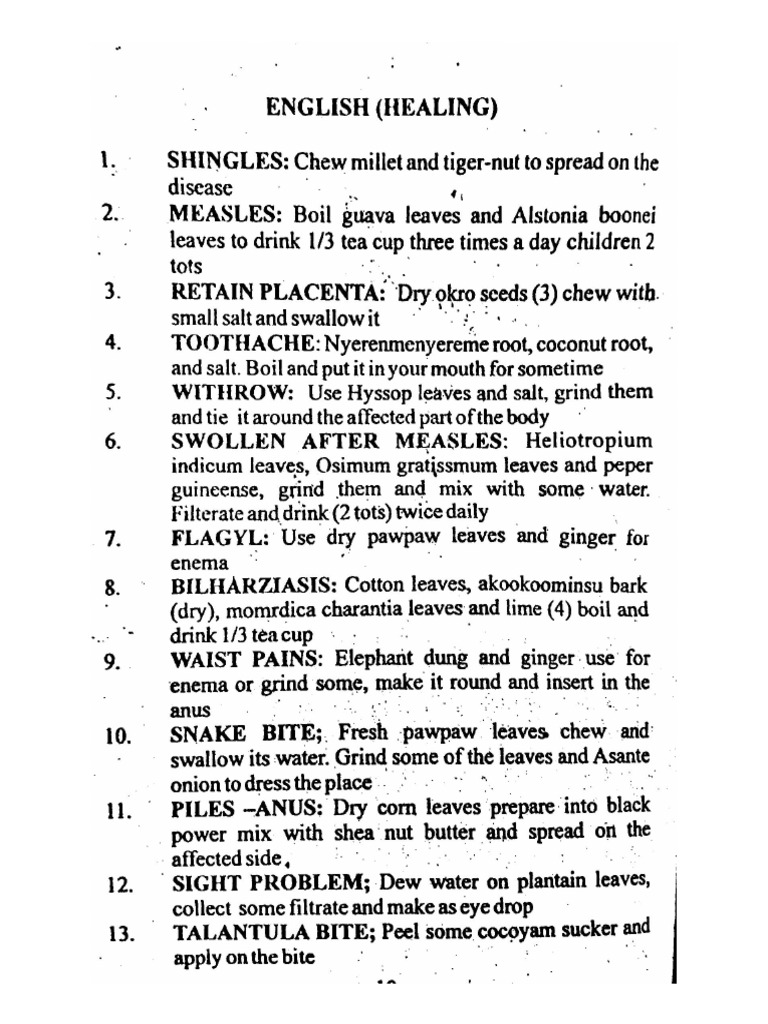 English (Healing) | PDF