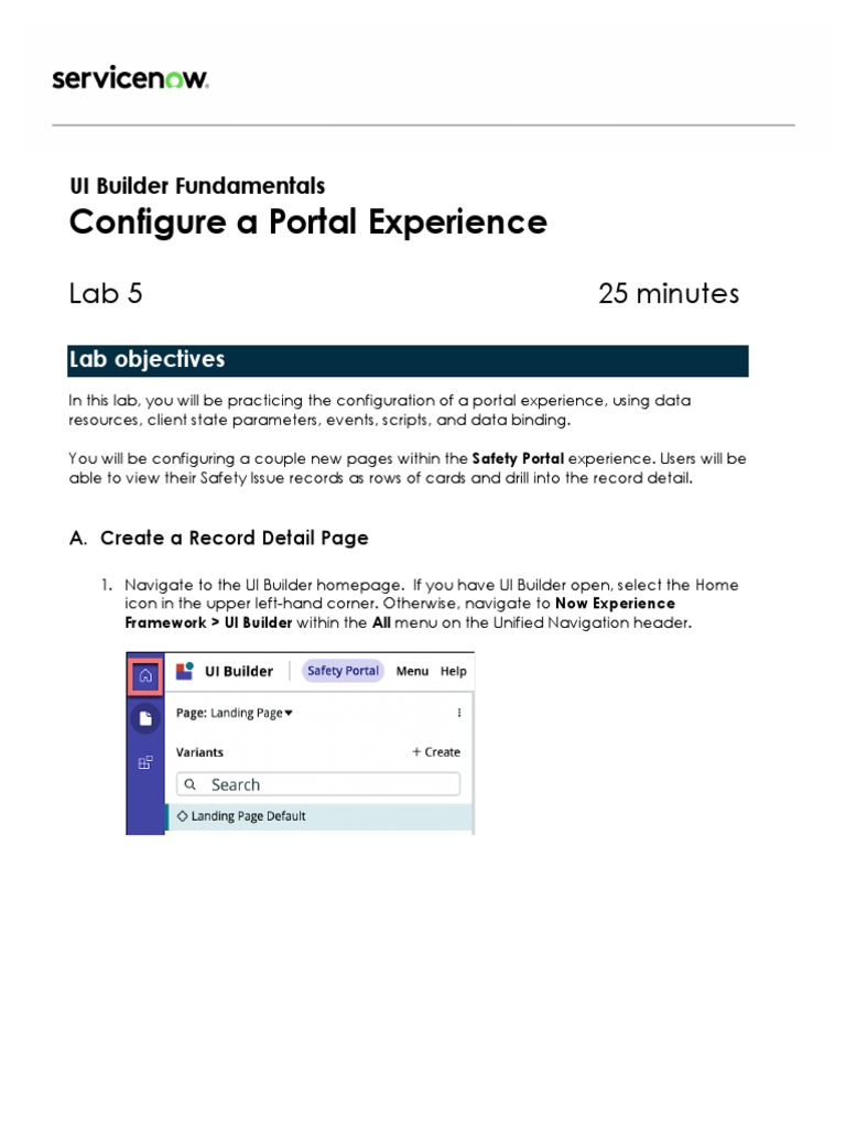 UIB Fundamentals Lab 5 - Configure A Portal Experience | PDF