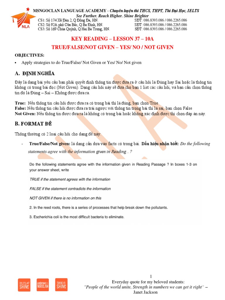 Key Reading - Lesson 37 - 10a | PDF