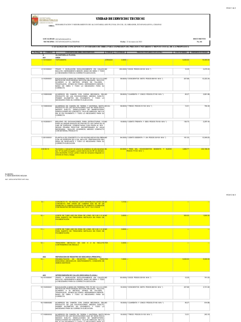 Proyecto Pluvial-Rev01 | PDF | Materiales de construcción | Materiales