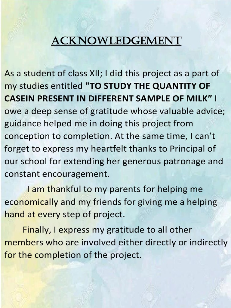 Chemistry Acknowledgement | PDF