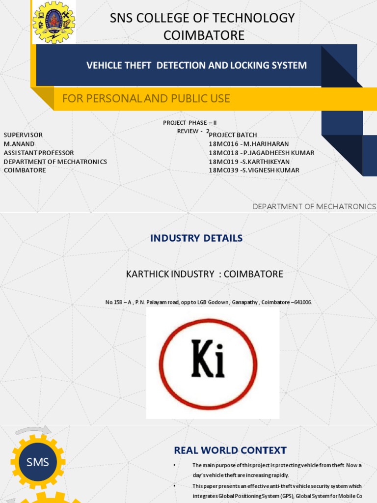 Vehicle Theft Detection System Overview | PDF | Fingerprint | Biometrics