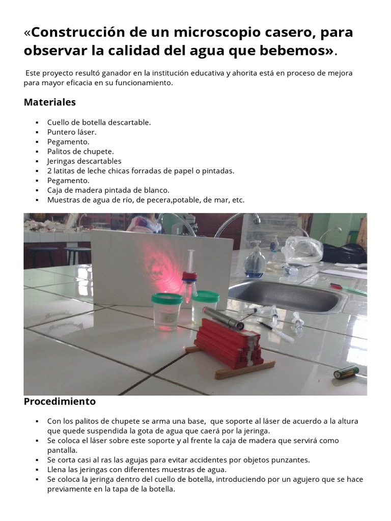 Microscopio Casero | PDF