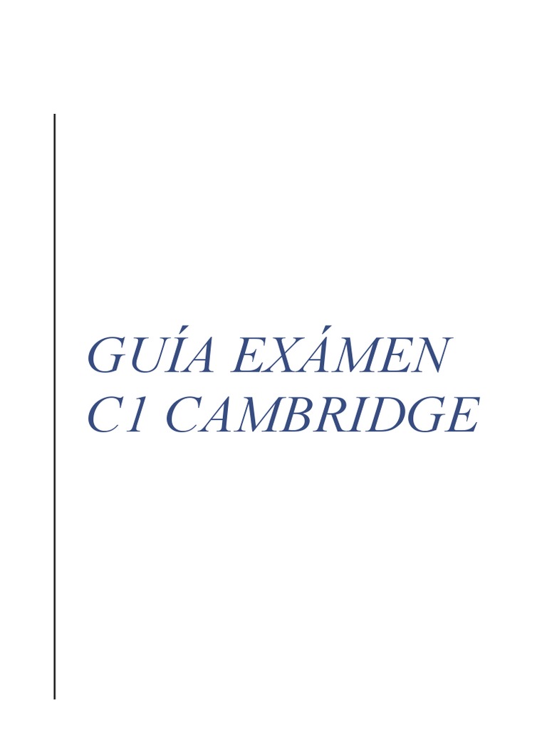 Guía Examen C1 Cambridge | PDF