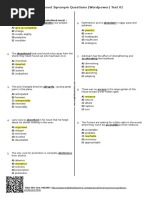 Grade 10 - Synonyms Worksheet | PDF