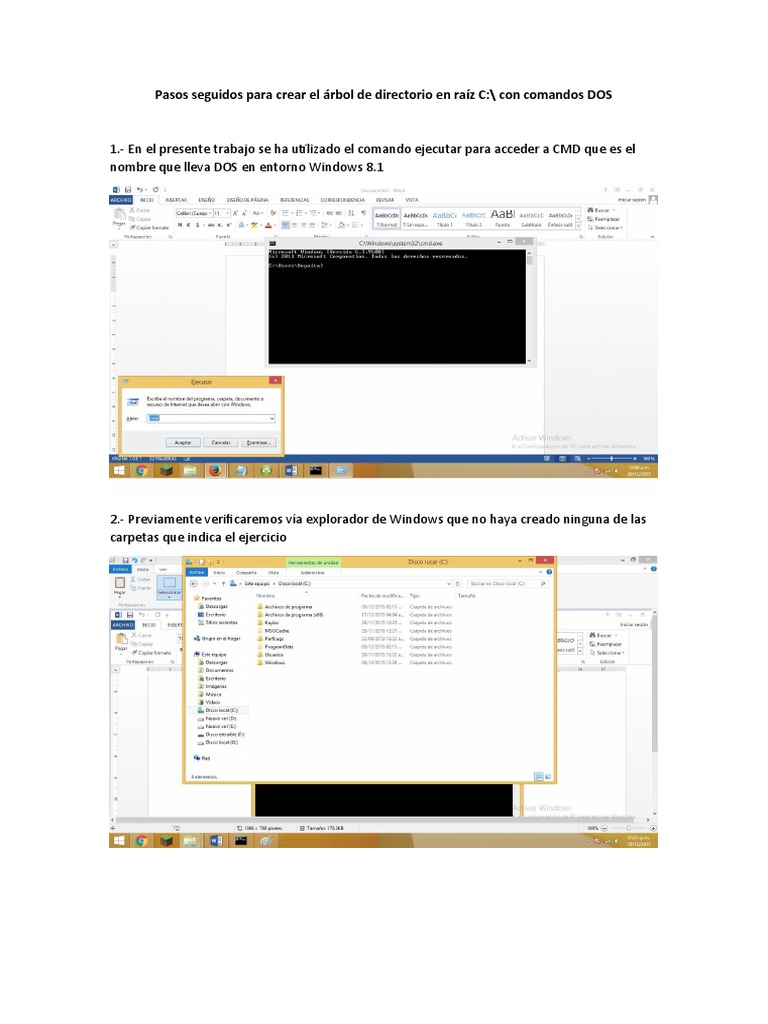 Pasos Seguidos para Crear El Árbol de Directorio en Raíz C | PDF