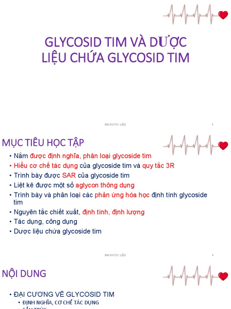 Glycosid Tim Va DC Liu Cha Glycosid | PDF