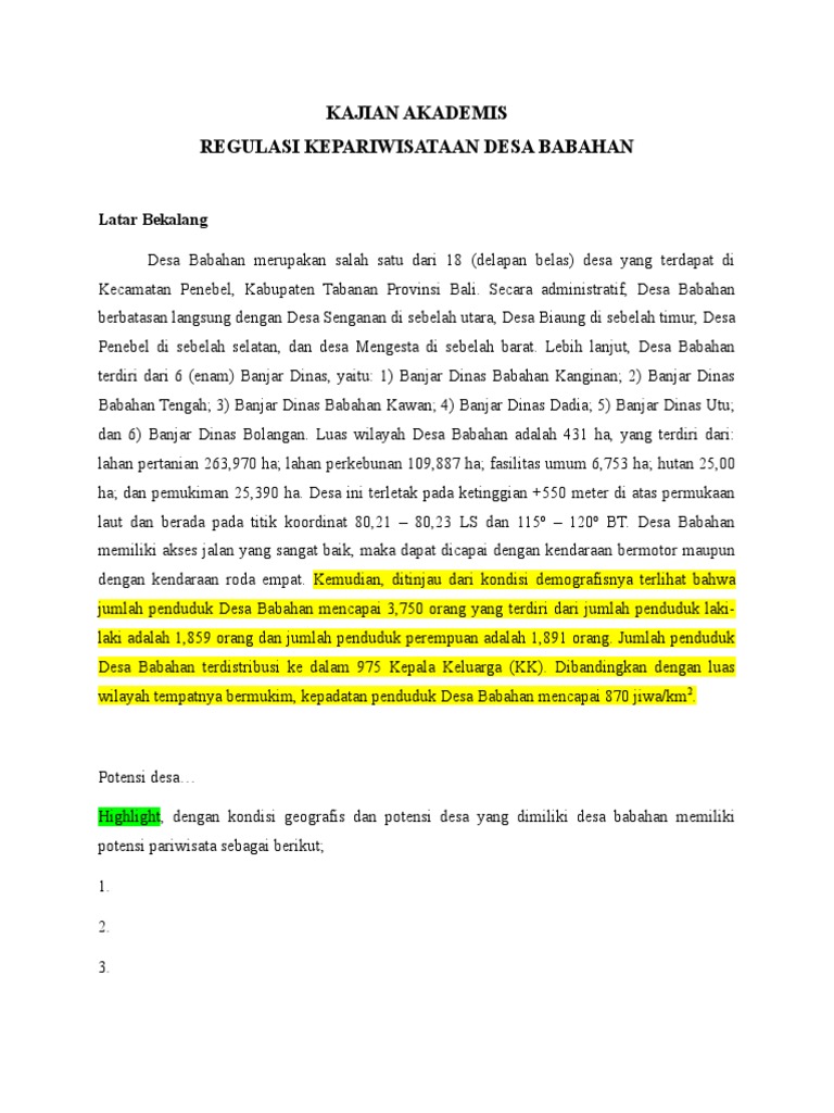 Kajian Akademis Babahan | PDF | Ilmu Sosial | Perjalanan