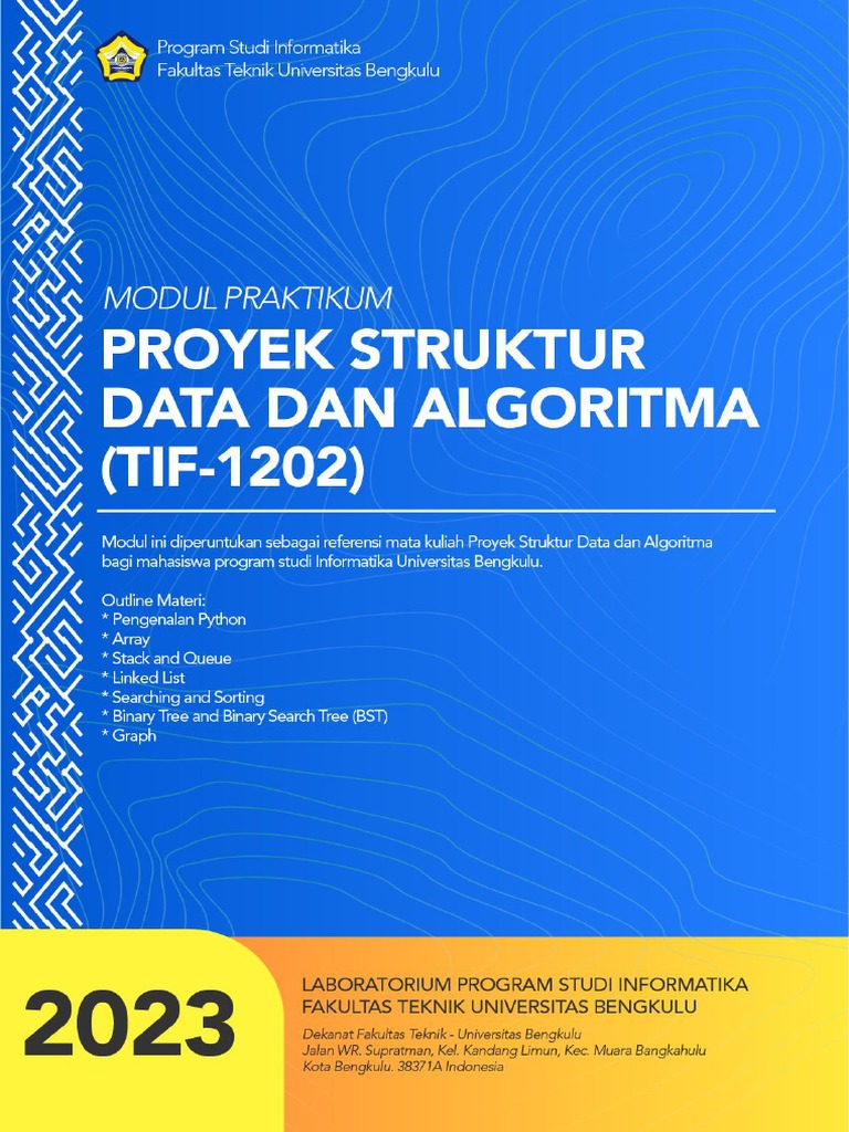 Modul Praktikum Proyek Struktur Data Dan Algoritma 2023 | PDF Modul Praktikum Proyek Struktur Data Dan Algoritma 2023 | PDF