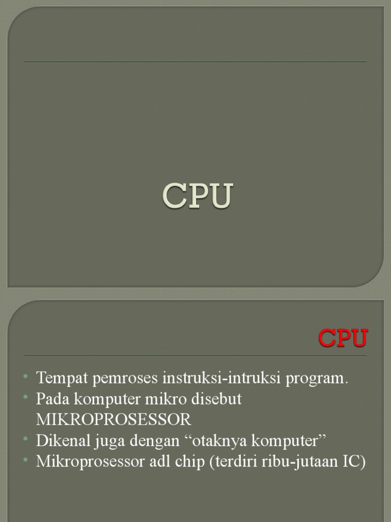 Cpu | PDF