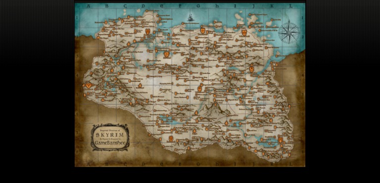 Skyrim FUll Map at GameBanshee | PDF
