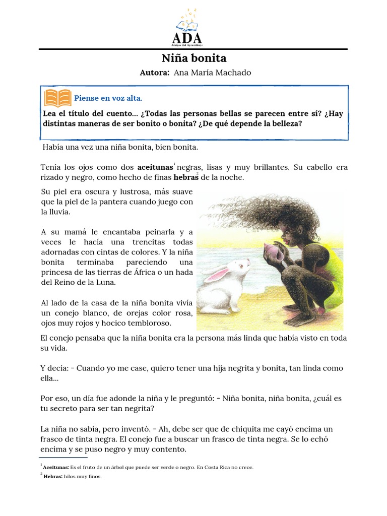 La niña bonita y el conejo curioso | PDF