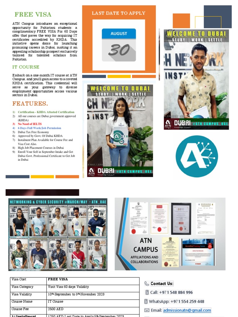 Sept. Intake Free Visa | PDF