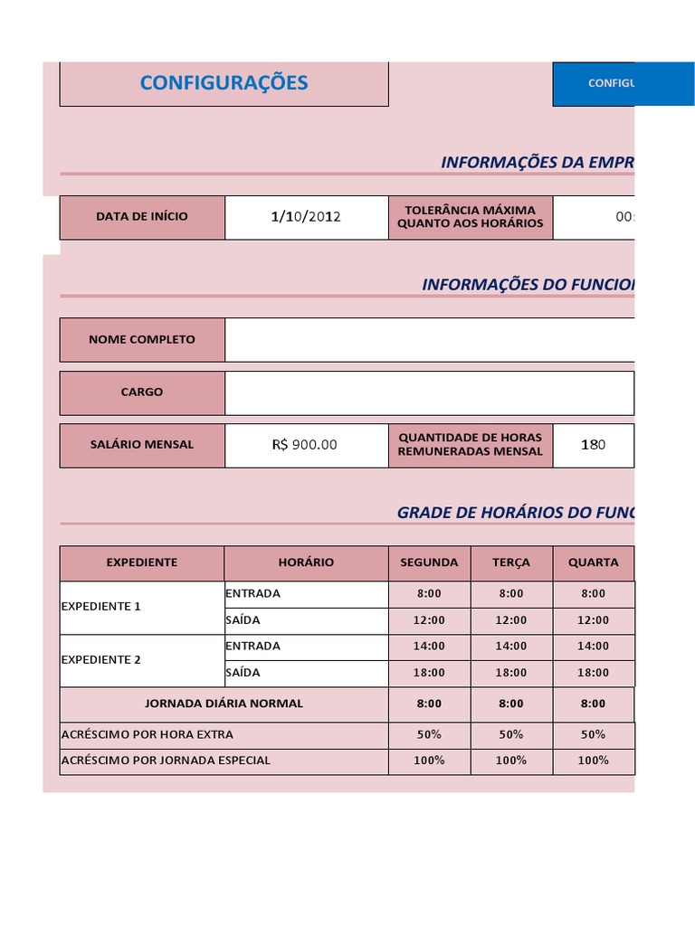 Acompanhamento Mensal de Horas Extras | PDF